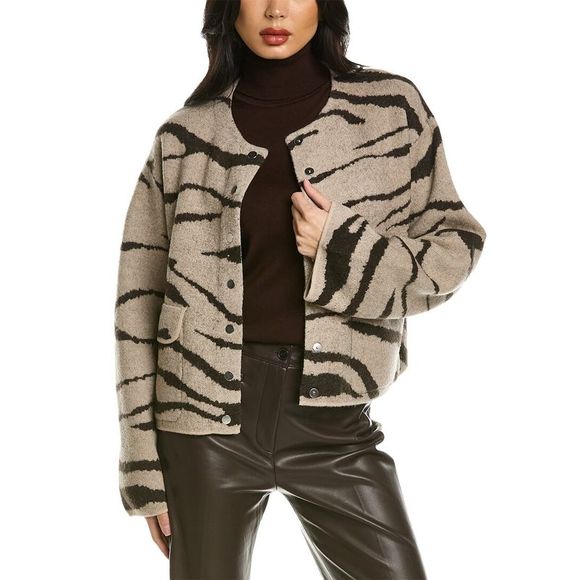 Rebecca Taylor | Jackets & Coats | Rebecca Taylor Womens Zebra Jacquard ...
